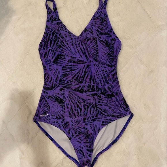 Speedo | Swim | Speedo Iris Purple One Piece Shirred Sides Swimsuit ...